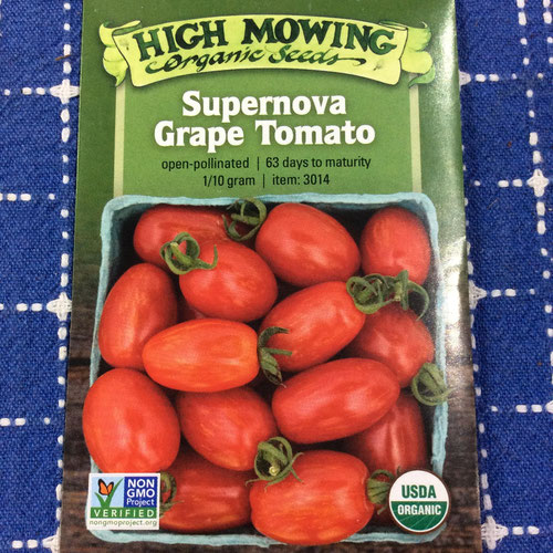 95t. Supernova Grape Tomato - High Mowing Organic Seeds | Laughing Bud...